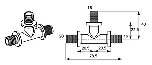 Купить Тройник Tece TECEflex PPSU 20x16x16 в Минске, цена